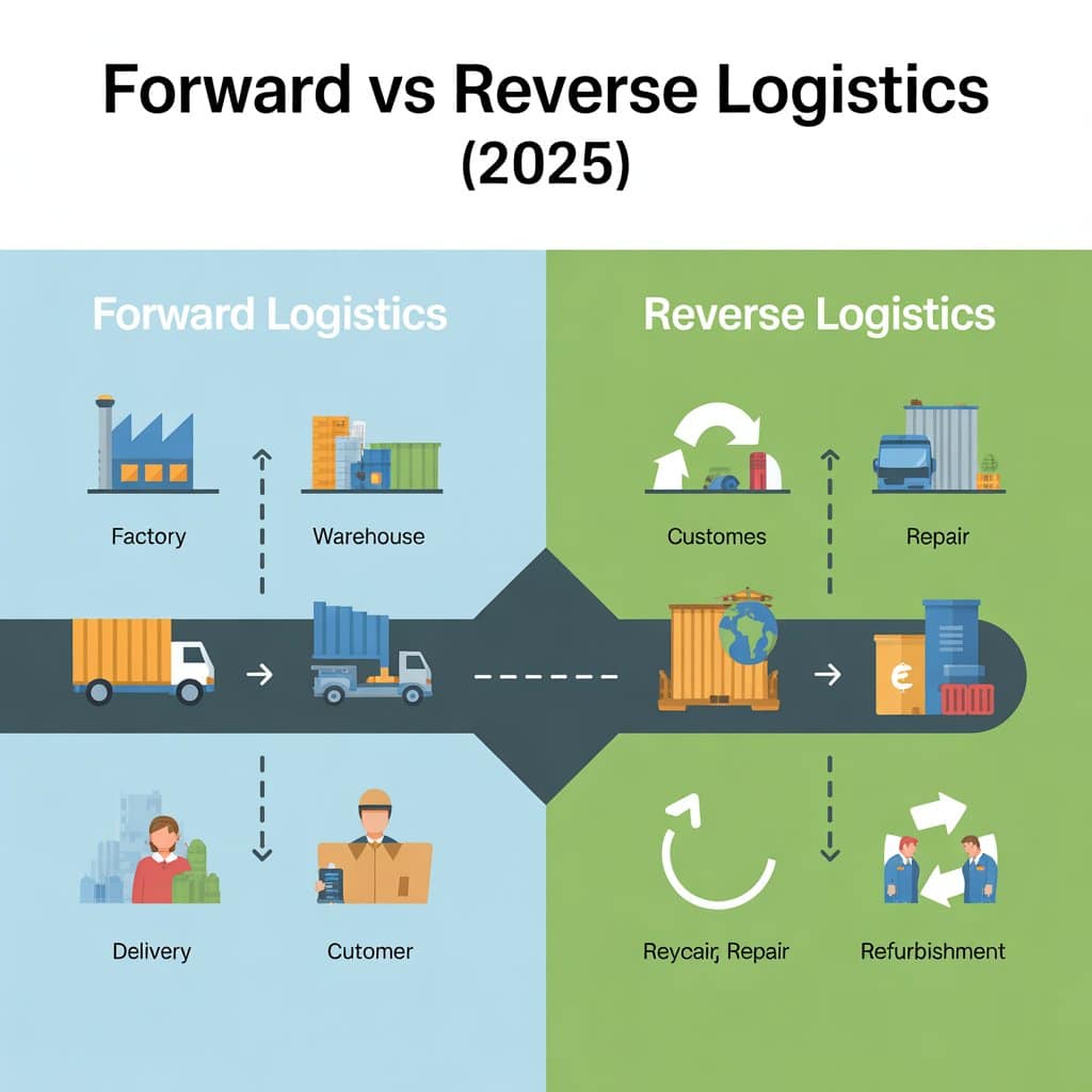 Reverse Logistics vs Forward Logistics : Key Differences 2025